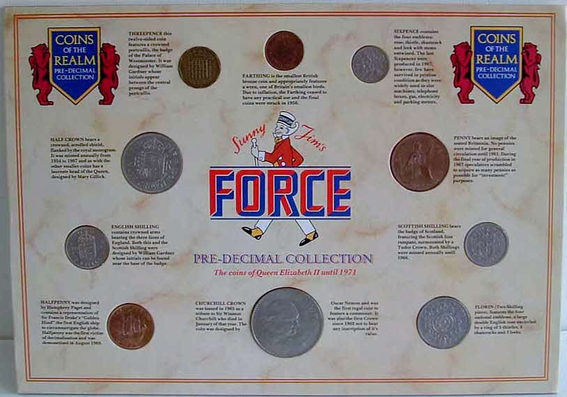 Pre Decimal Coin Collection issued with Force breakfast cereal