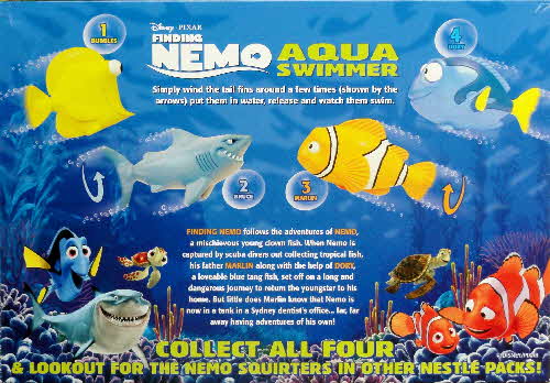 2003 Finding Nemo Aqua Swimmer issued with Nesquik cereal