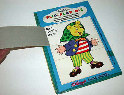 Noddy’s Flip-Flaps issued with Kelloggs Ricicles